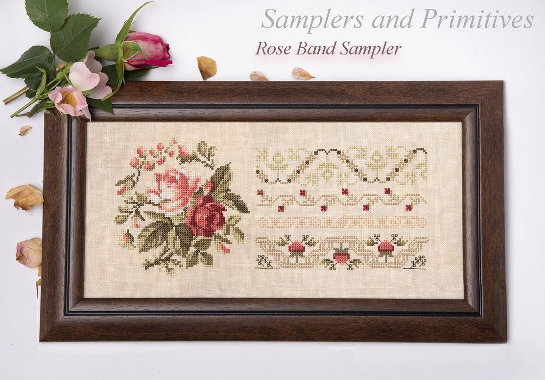 Rose Band Sampler by Samplers and Primitives – Summer Kitchen Threads